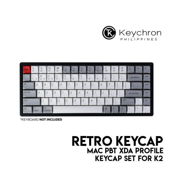 Keychron Retro Mac PBT Keycap Set for K2 (XDA Profile, Dye-Sublimation ...