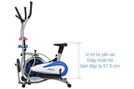 Xe đạp tập obitrack elite mo 2085 màn hình lcd, có yên ngồi, tạ tập tay