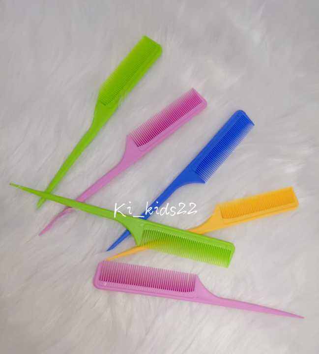 (1pcs) Colorful Long Tail Hair Comb Sikat Rambut 彩色美发尖尾塑料梳子 | Lazada