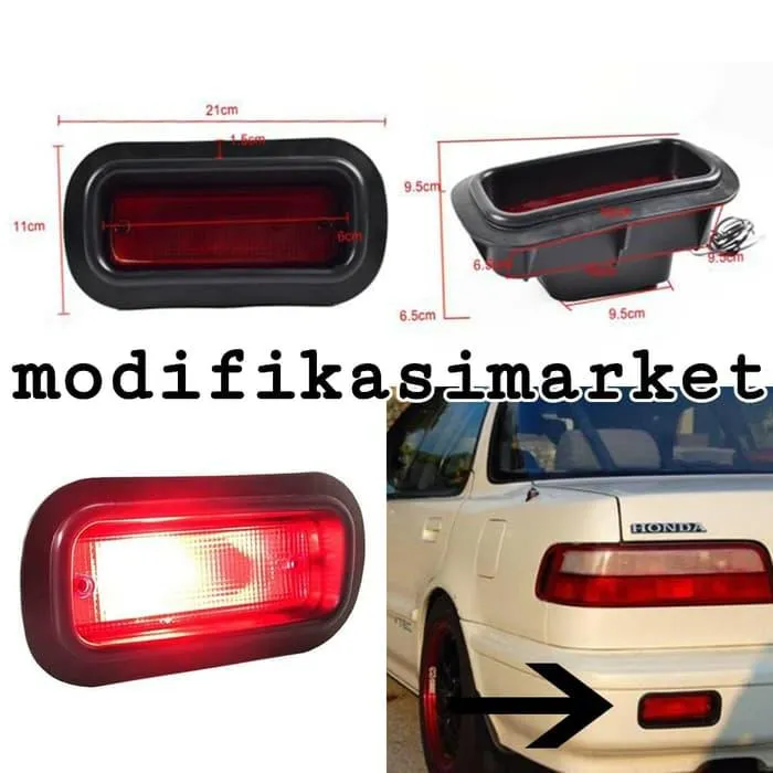 Murah REFLEKTOR BUMPER JDM LAMPU REM BAGIAN BELAKANG STOP LAMP JDM ...