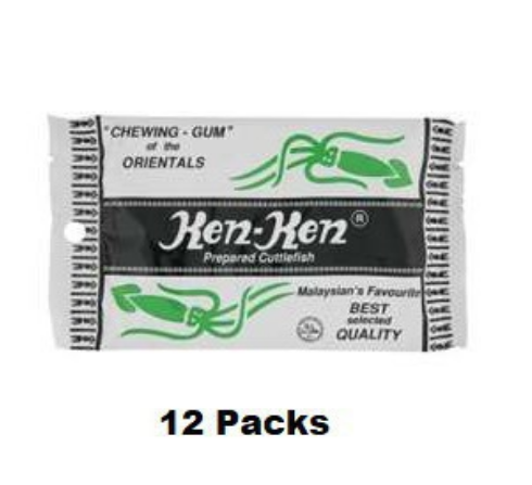12 Packs Ken-Ken Cuttlefish Chewing -Gum of the Orientals 10g Each ...