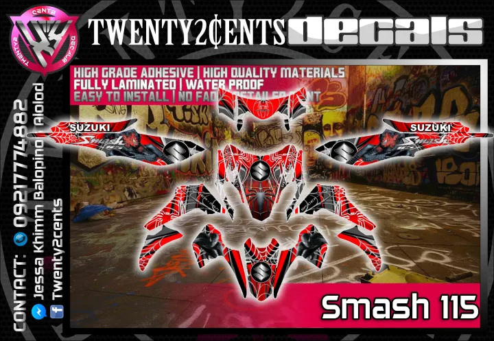 smash 115 decals sticker | Lazada PH
