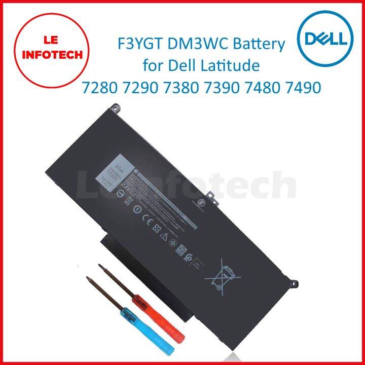 NEW F3YGT DM3WC 7.6V 60Wh Battery for Dell Latitude 12in 7280 7290 13in ...