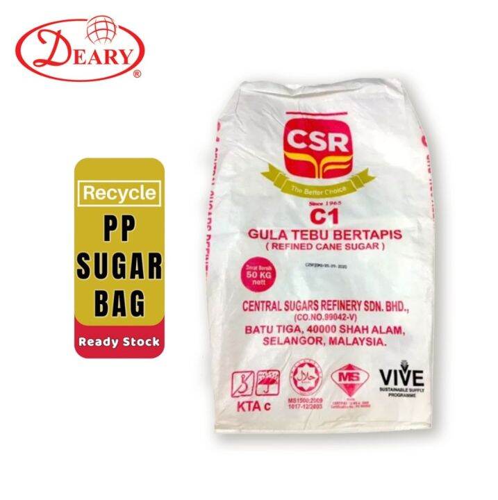 PP Sugar Bag 1 pcs 36"x19" Recycle / Used food grade ( Beg Gula ...