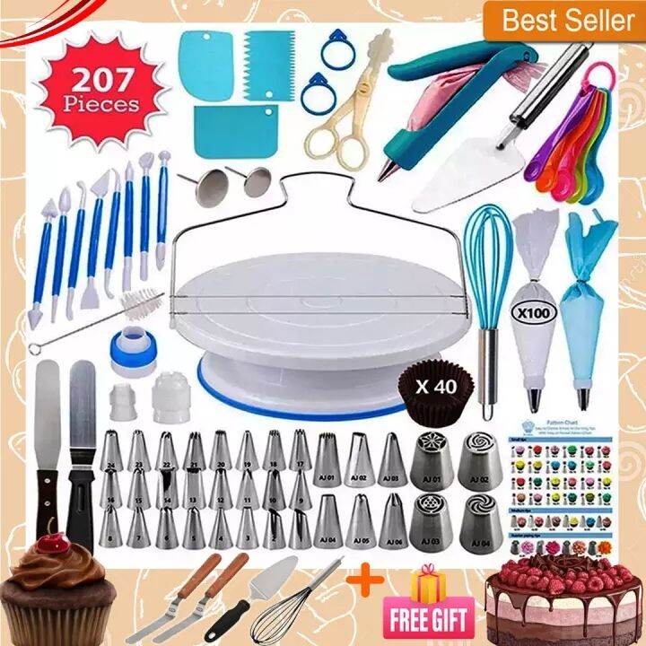 207 pcs , Cake Decorating tools , Baking Set , Bake Tools, cake stand ...