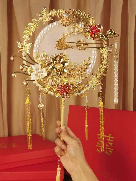 Tuan Fan Wedding กระเป๋าสำเร็จรูปแฮนด์เมดเจ้าสาวจีนแต่งงาน diy พัดลม ...