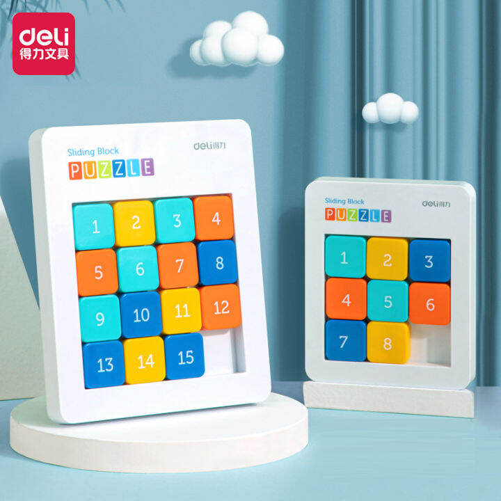 เกมเรียงตัวเลข Deli Sliding Block Puzzle (พลาสติกABS+แม่เหล็ก) | Lazada ...
