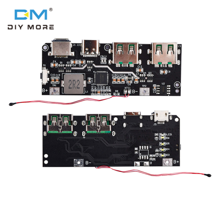 Diymore QC4.0 QC3.0 LED Dual USB 5V 4.5A 22.5W Micro/Type-c USB Mobile 18650 โมดูลชาร์จ | Lazada ...