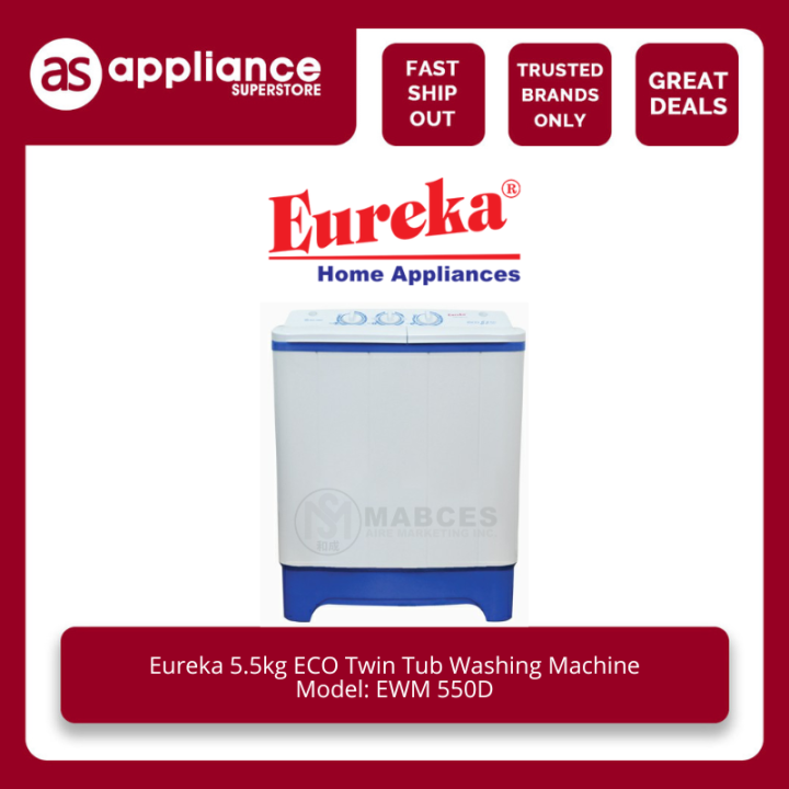 Eureka 5.5kg Eco Twin Tub Washing Machine EWM 550D | Lazada PH