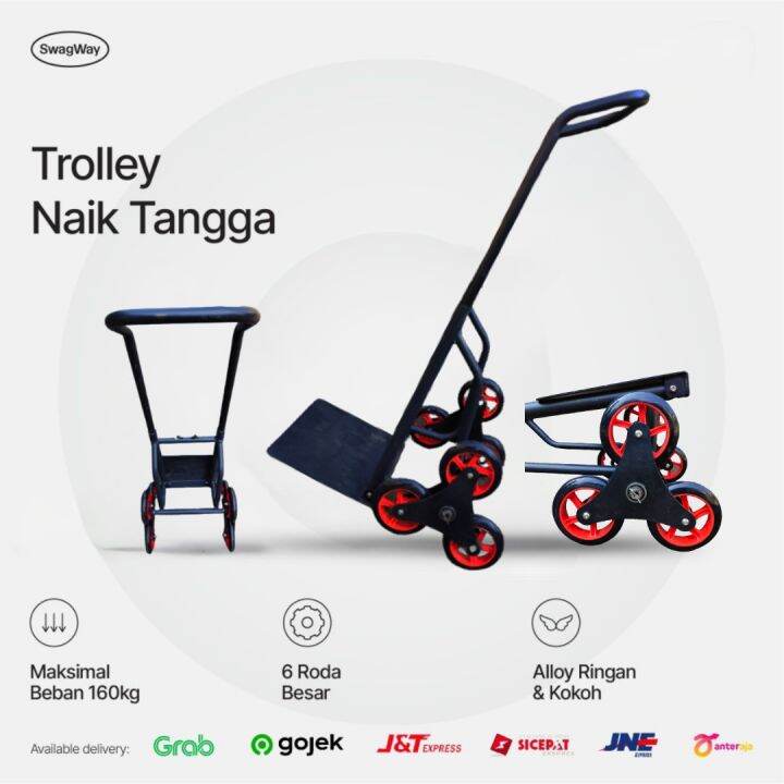 Trolley troli tangga alat bantu angkut barang berat barang besar ...