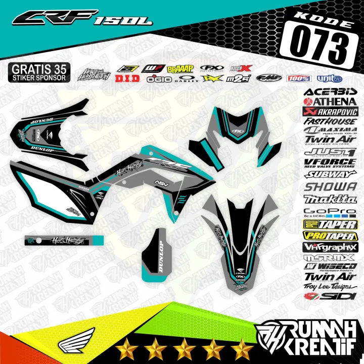 Stiker DECAL CRF 150 L DECAL FULLBODY BANYAK BONUS SPONSOR STRIPING CRF ...