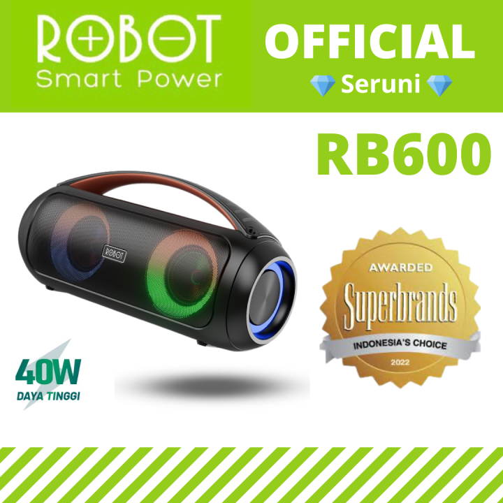 ROBOT RB600 Karaoke Speaker dengan Wireless Microphone 40W IPX5 ...