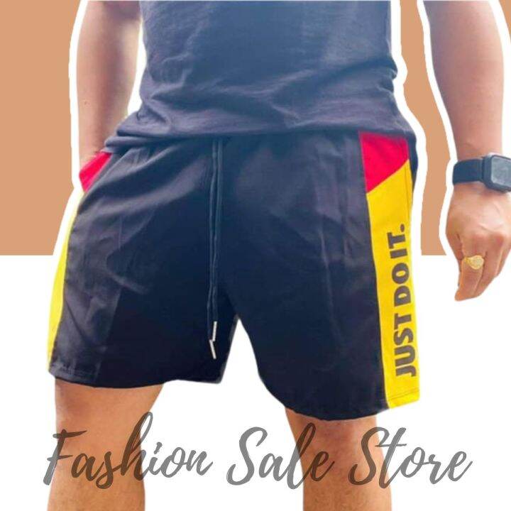 Taslan Short Print and Plain For Men High Quality Fabric Freesize Fit ...
