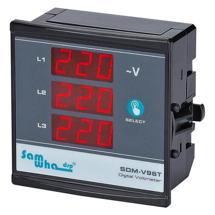 2022 Samwha-Dsp SDM-V96T Digital Three Phase Voltmeter, Shows Phase Sequence, Slim Compact, LED ...