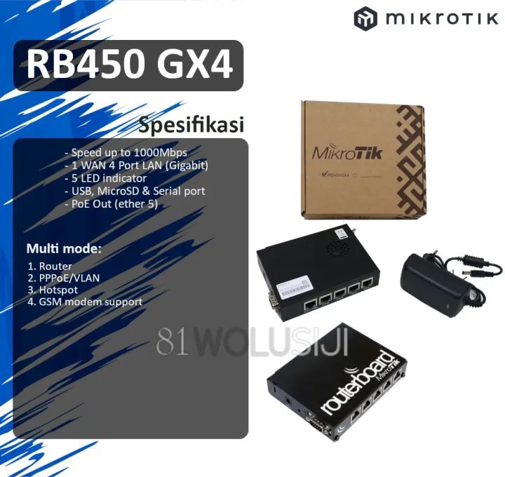 Mikrotik RouterBoard RB450 GX4 - Router Indoor | Lazada Indonesia