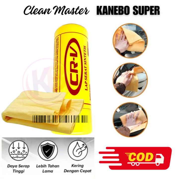 (Free Tabung) Kain Lap Kanebo Tebal / Clean Master Super Chamois ...