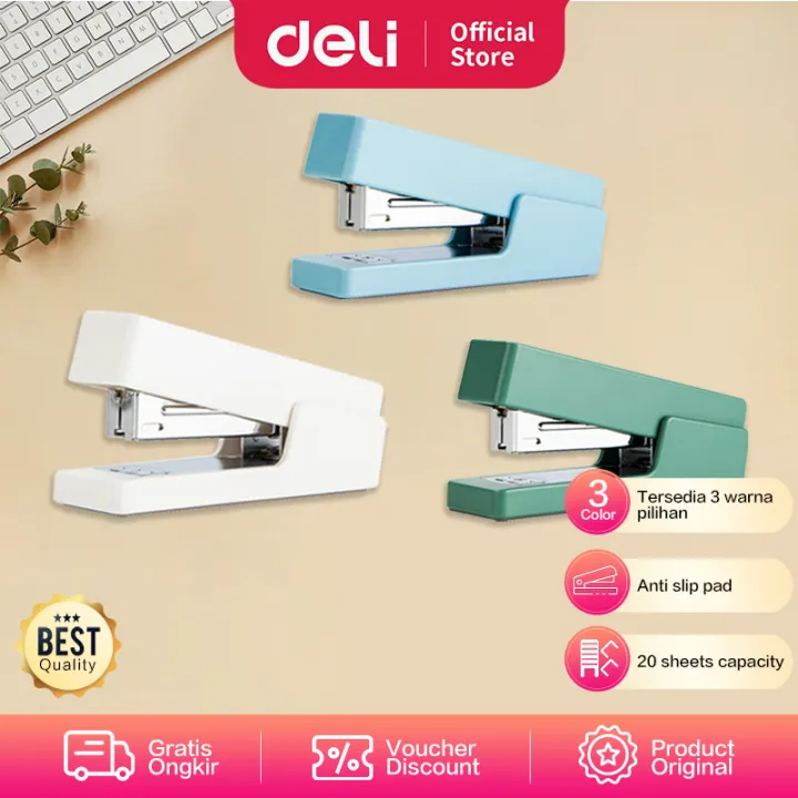 Nusign Stapler / Stapler Warna Pastel Desain Elegan panjang 109 mm Alas ...