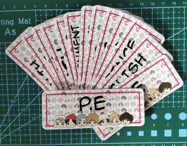 14 Pcs Back to School Subject, Name Labels for Notebooks / Books ...