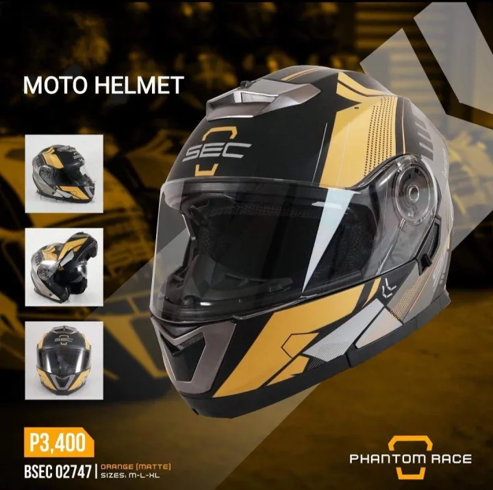 SEC PHANTOM MODULAR DUAL VISOR HELMET | Lazada PH