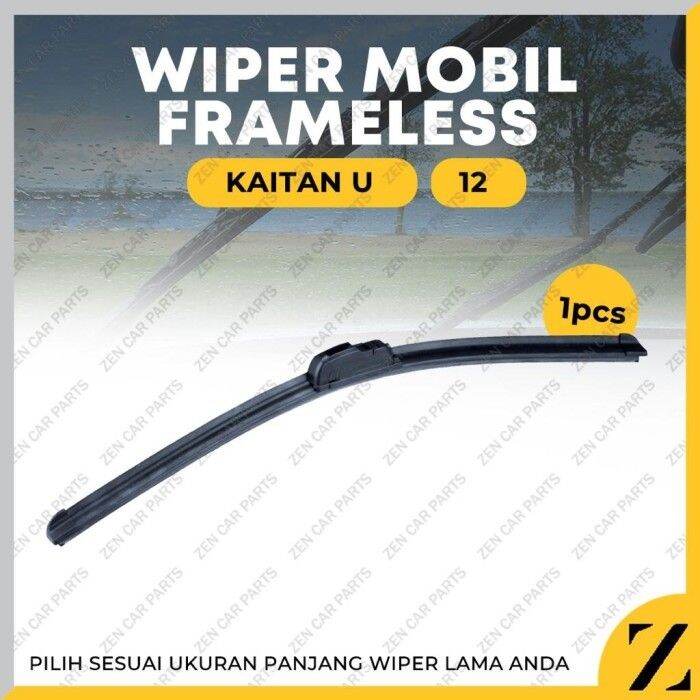 Wiper Mobil Frameless Pisang Soft Wiper Full Karet Banana 12 inch 12" | Lazada Indonesia