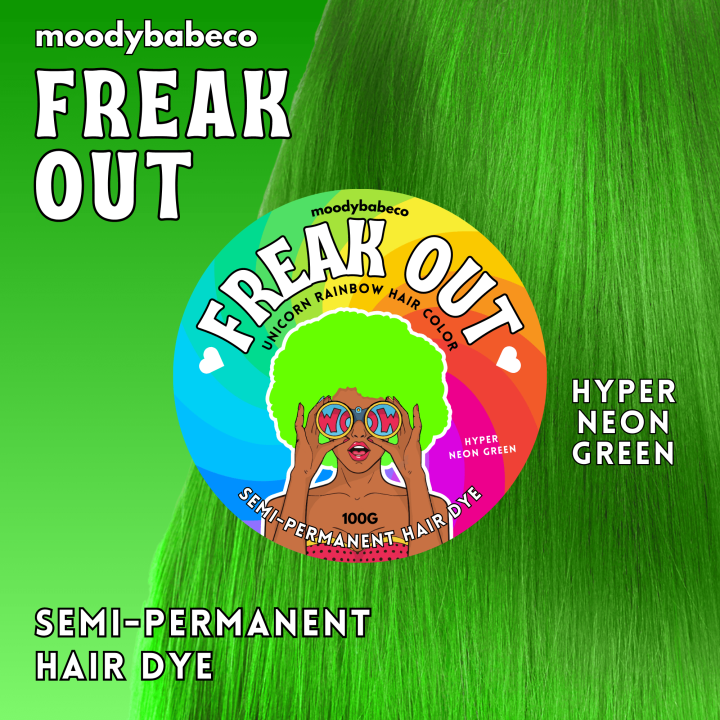 NEON GREEN SEMI PERMANENT HAIR DYE CONDITIONER BASE Cruelty -Free Semi ...