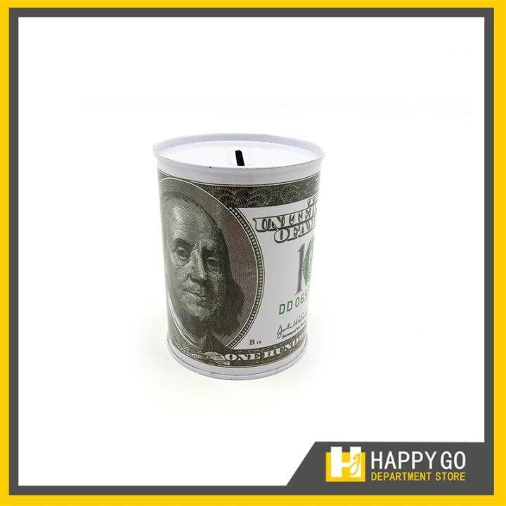 Happy Go Dollar Coin Tin Bank Money Design for Children Adults Breaking ...