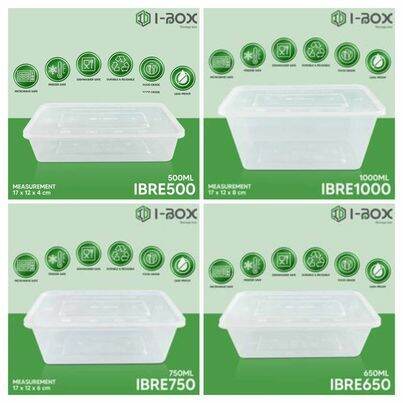 I-Box Rectangular Microwaveable Container (RE500/RE650/RE750/RE1000) 5s ...