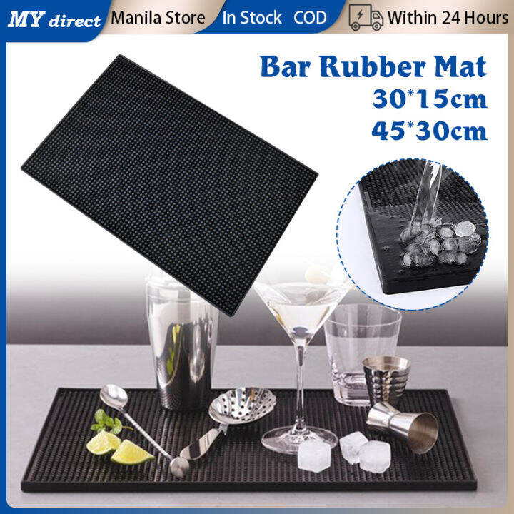 Coffee Bar Mats Rubber Bar Service Spill Mat Anti-slip Glass Drying For ...
