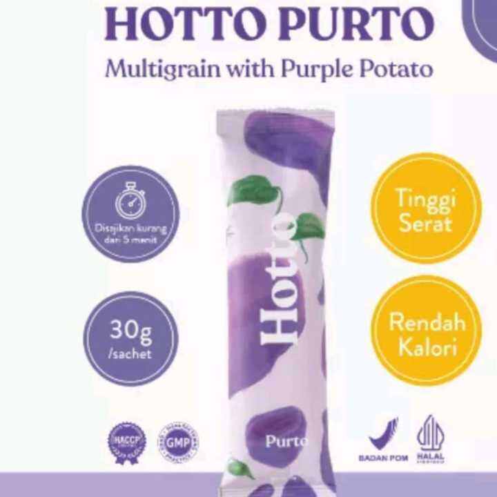HOTTO PURTO minuman multigrain ubi ungu purple potato harga per sachet ...