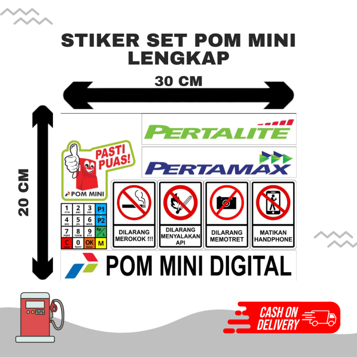 Stiker Set Pom Mini Pertamini Lengkap Siap Pasang | Lazada Indonesia