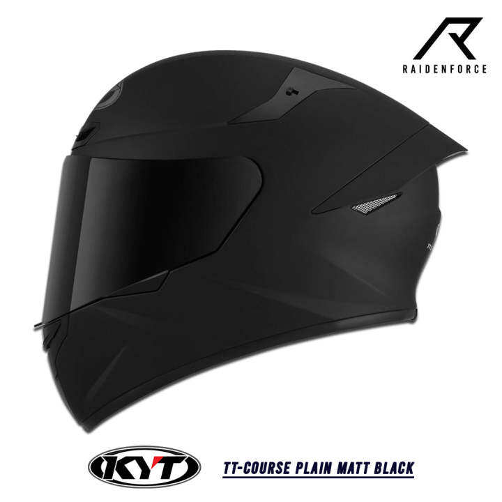 หมวกกันน็อค KYT TT-Course Plain Matt Black | Lazada.co.th