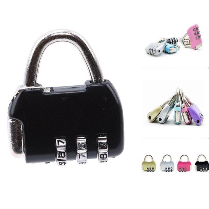 Durable Luggage Dial Lock 3 Digit Combinati Security Black Lock Padlock ...