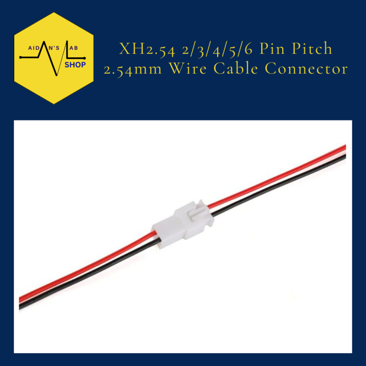 5PCS XH2.54 2/3/4/5/6 Pin Pitch 2.54mm Connector | Male & Female Cable | 26AWG | Aidans Lab ...