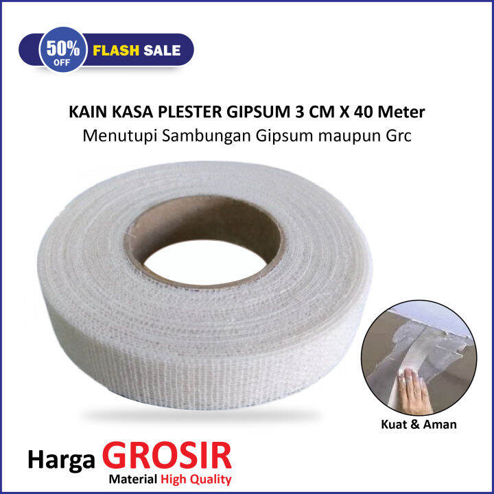 Kain Kasa Gipsum Gipsun Solasi Lakban Lem Untuk Lapisan Sambungan Grc ...