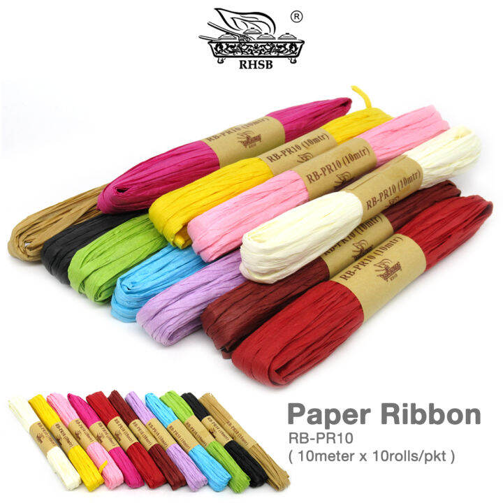 [10MTR] PAPER REBEN / RIBBON / REBEN / TALI KERTAS BUNGA RIBBON / RB ...