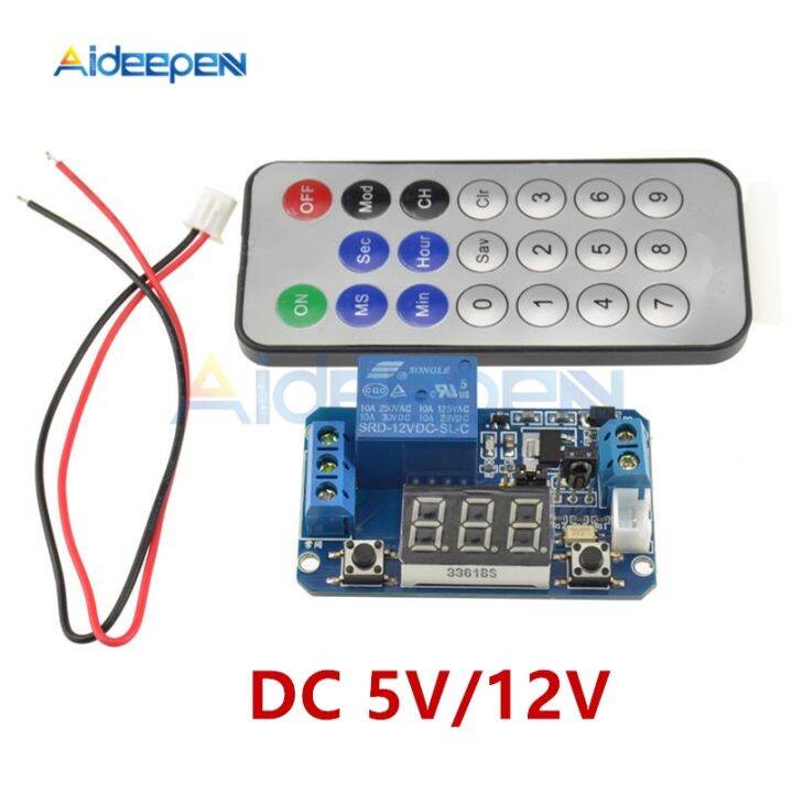 Dc 5v 12v Infrared Remote Control Timer Delay Relay Led Tube Display ...