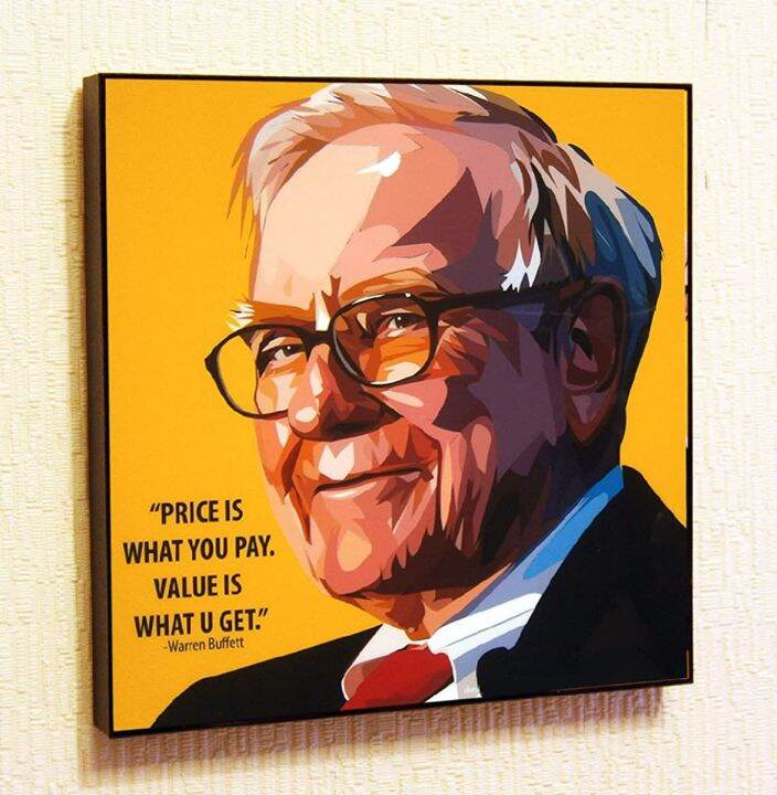 Warren Buffett Poster POP Art Canvas Quotes Wall Decals Framed | Lazada PH