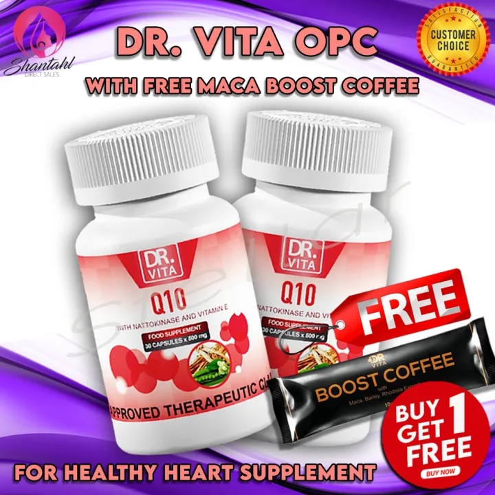 FREE SACHET + BUY 1 GET 1! Authentic Dr. Vita Q10 with Nattokinase and Vitamin E for Healthy ...