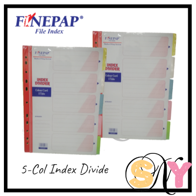 Standard Index Divider 5 Colour Tabs | Lazada