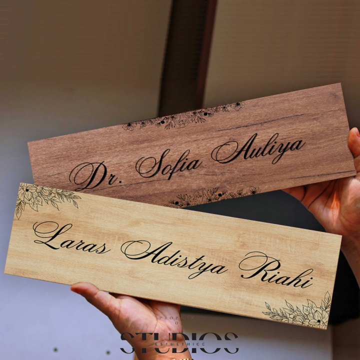 #DOOR01 NAME SIGN WOOD DOOR CUSTOM PINTU FAMILY TANDA NAMA WELCOME HOME ...