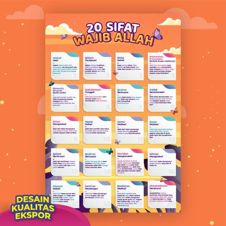 Poster Edukasi Anak Muslim / Bergambar / Desain Kualitas Ekspor ...