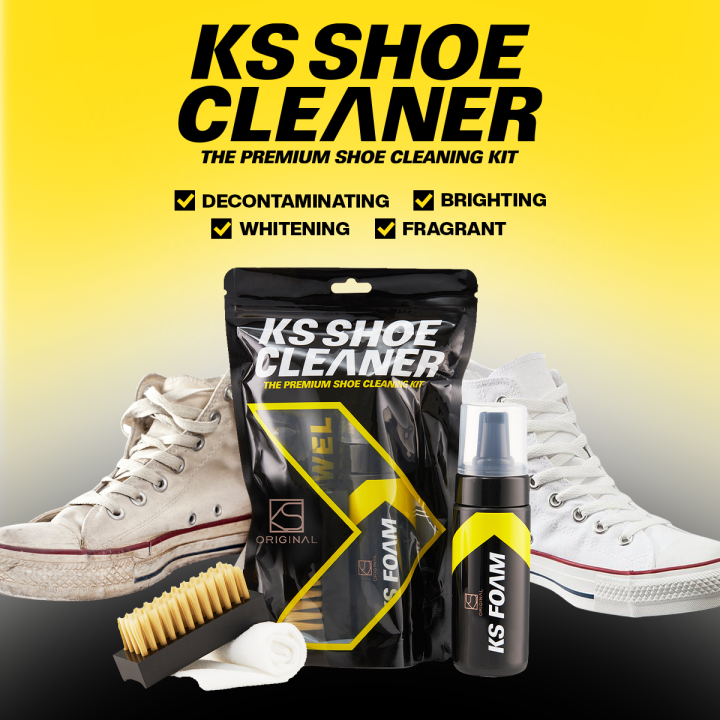 KS Shoe Cleaner Premium KS Foam Sneakers Dry Cleaning Kit with Sneaker ...