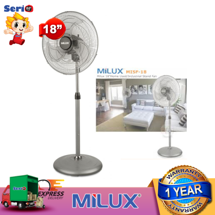Milux Industrial Aluminium Stand Fan MISF-18 | Lazada