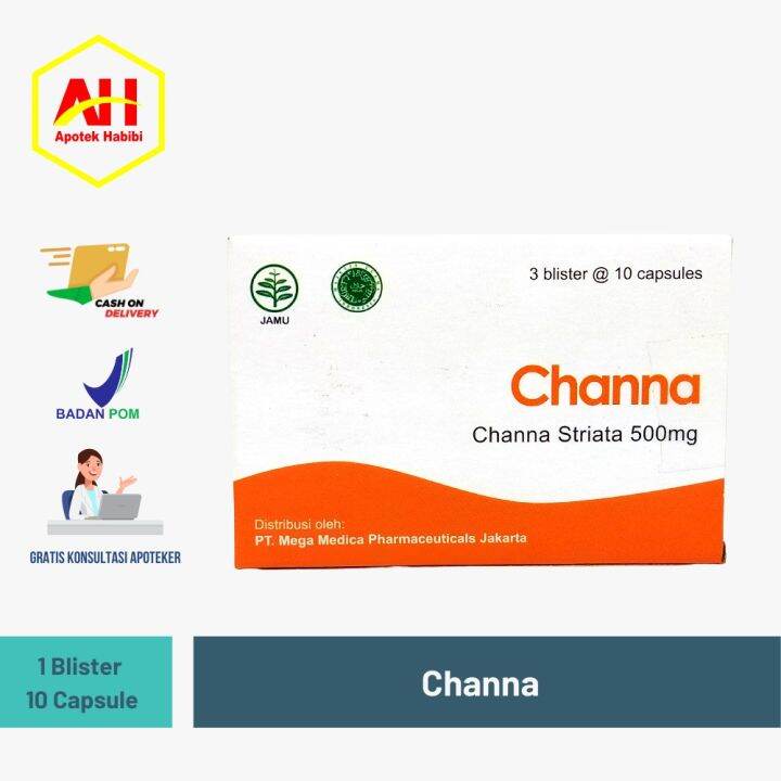 Channa 1 strip isi 10 kapsul Cana Chana Kana Kapsul Obat herbal ...