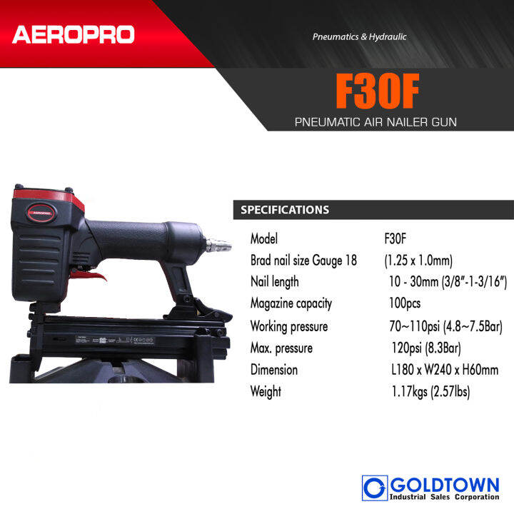 Aeropro Air nailer F30F Original Heavy Duty Top Quality | Lazada PH