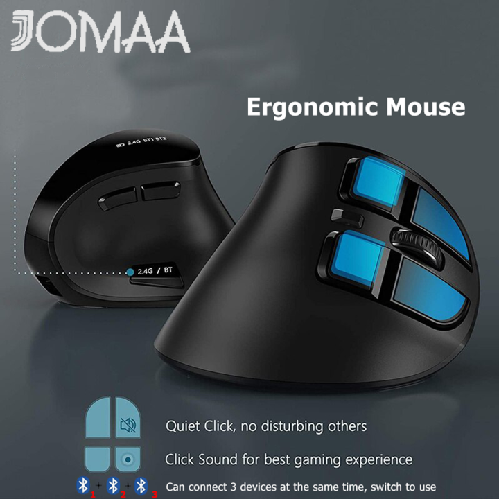 JOMAA Ergonomic mouse Rechargeable Bluetooth Mouse Wireless Bluetooth ...