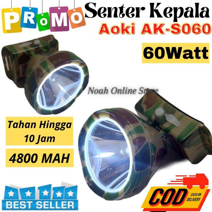 Senter Kepala Waterproof / Diving Motif Army AOKI AK-S060 60w 60 Watt ...