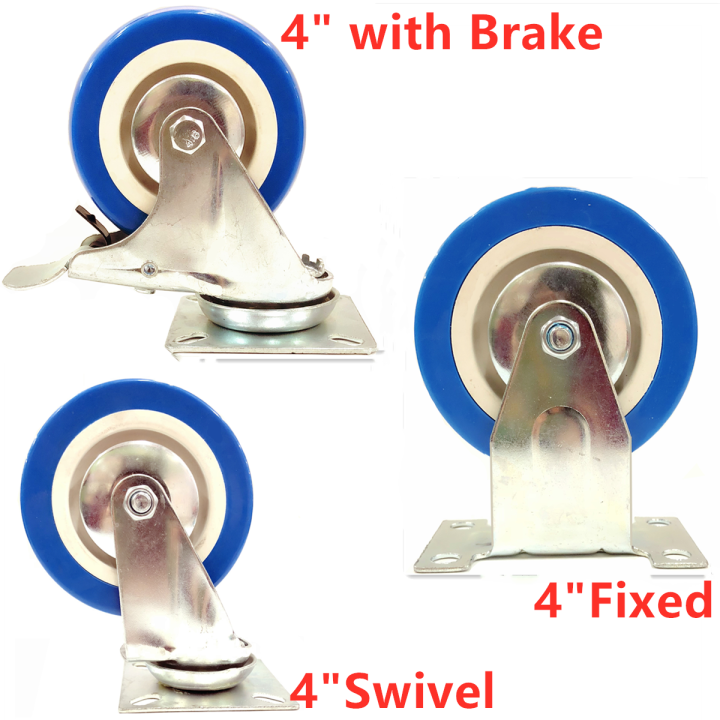 Trolley Nylon Caster Wheel Fixed / Caster Wheel Swivel (With Lock ...