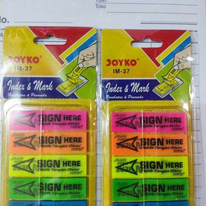 Pembatas Post It Sign Here JOYKO IM37/Penanda Dokumen/Pembatas | Lazada ...