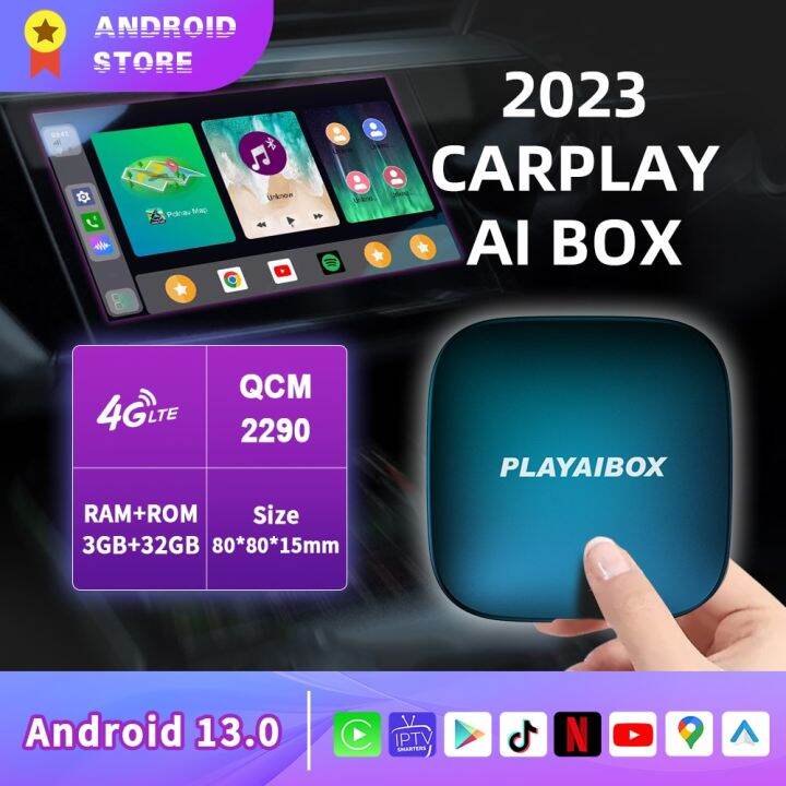 Carplay Ai Box Android 13 Android Auto Wireless Netflix IPTV Qualcomm Streaming Box 4G LTE For ...